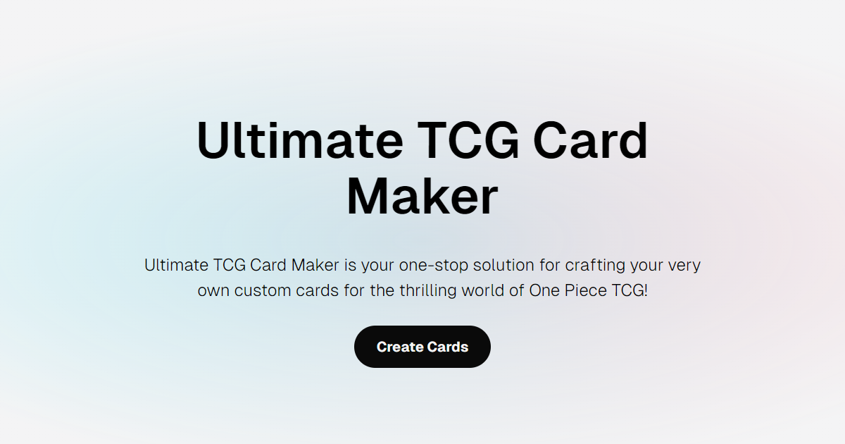 Create One Piece Character Card - Ultimate TCG Card Maker